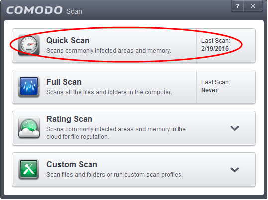 Run a Quick Scan, Scan My PC, Virus Scan, Virus Removal | Client Security